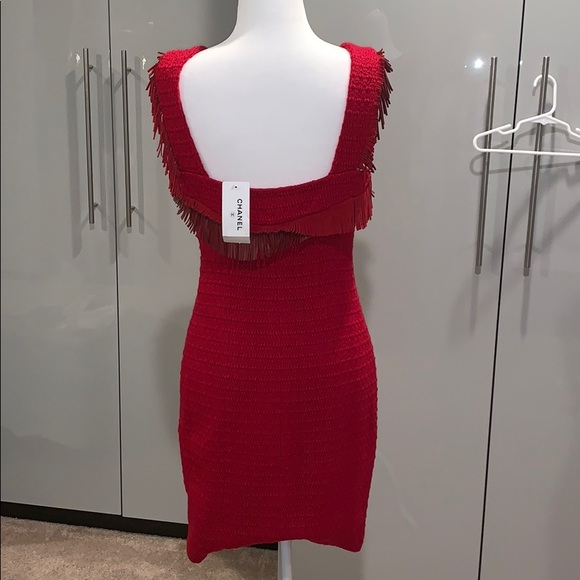 CHANEL | Dresses | Chanel Red Dress | Poshmark